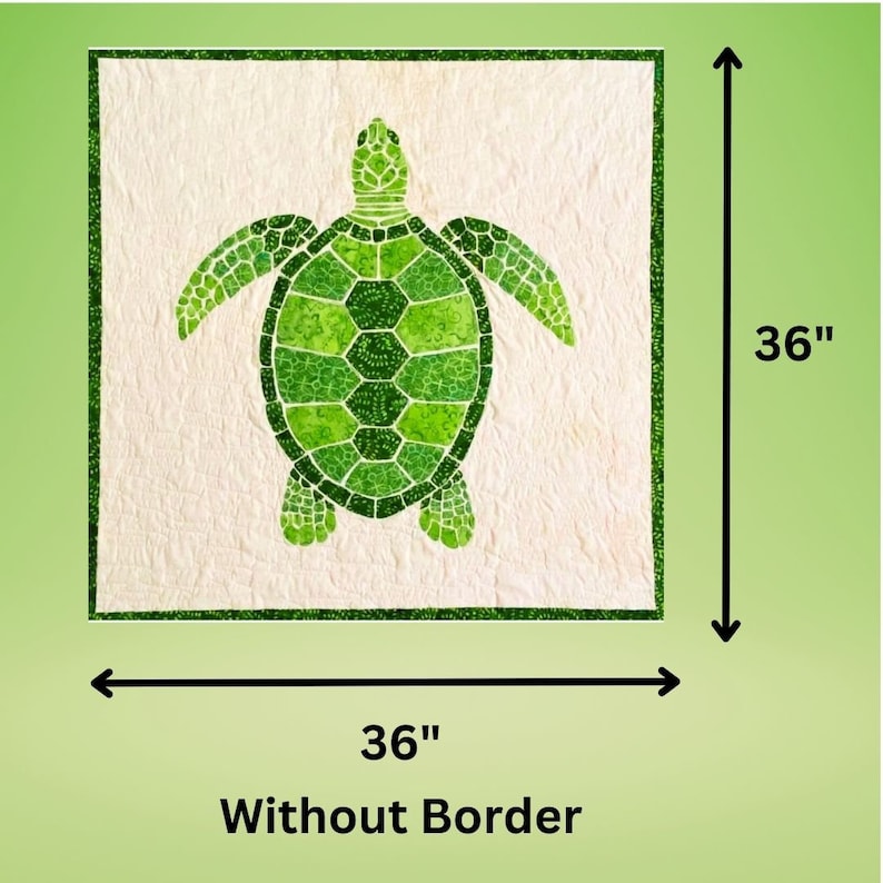 PDF Sea Turtle Quilt Pattern | Wall Hanging | 48 X 48" | Wall Décor ...