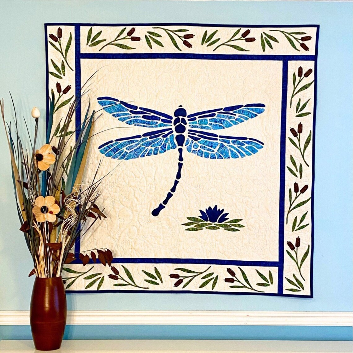 PDF Dragonfly Quilt Pattern | 48 X 48" | Easy Quilt Pattern | Beginner ...