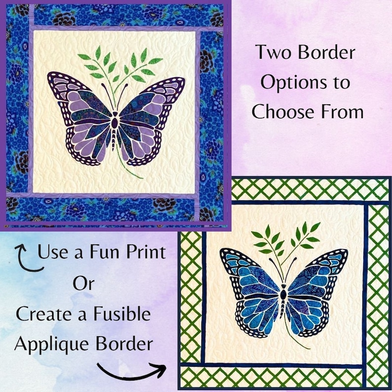 PDF Radiant Butterfly Quilt Pattern 48 X 48 Quilt Wall Art Fusible Raw ...