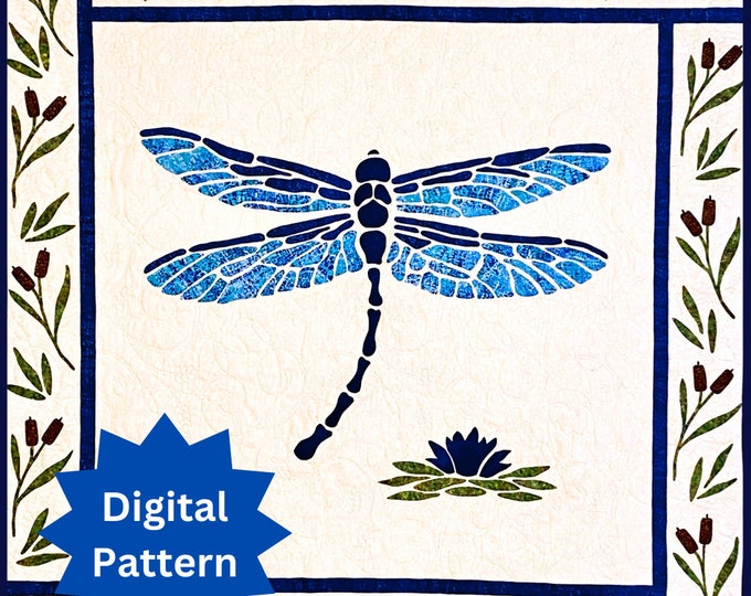 The Modern Dragonfly PDF Quilt Pattern - Modern Quilt Pattern ...
