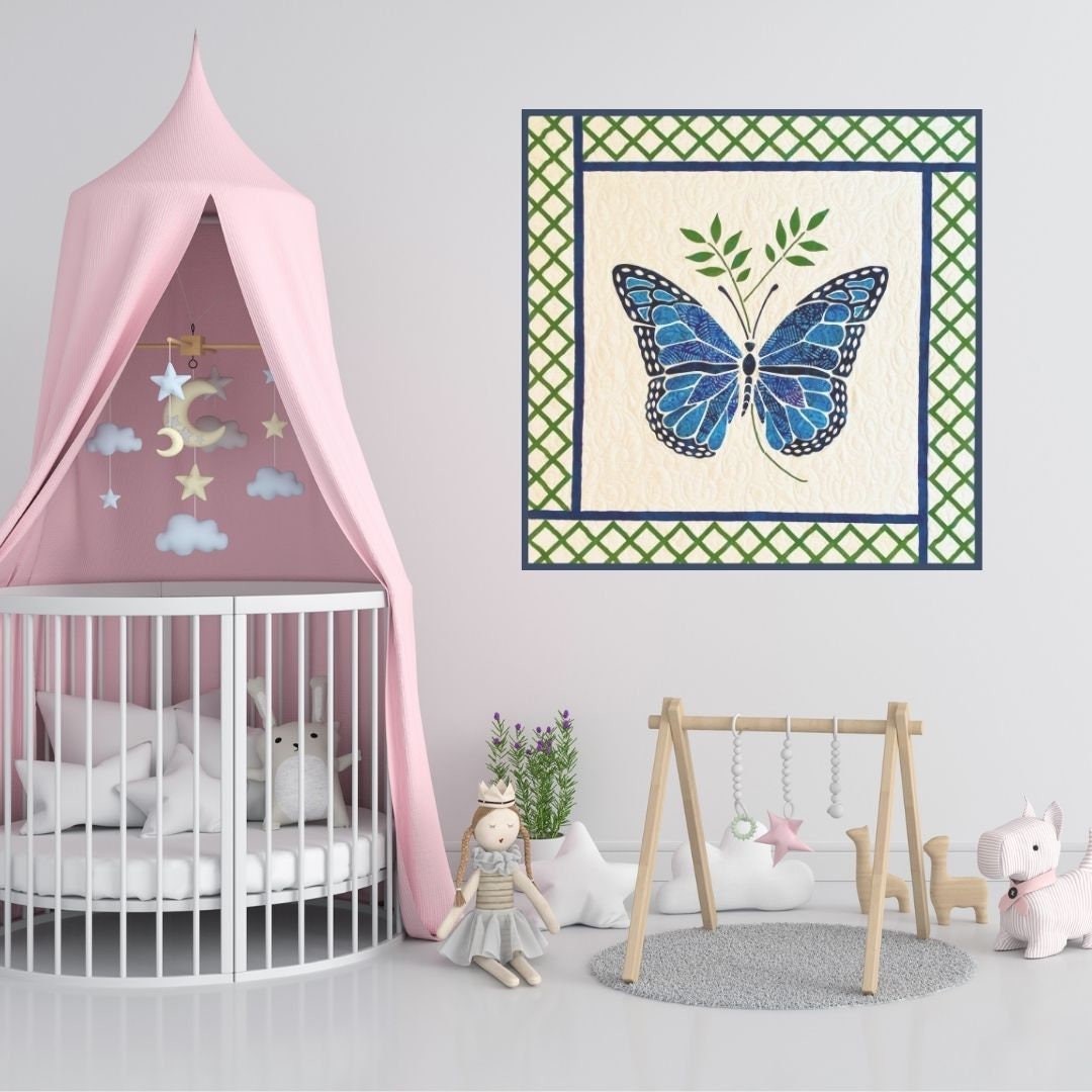 PDF Radiant Butterfly Quilt Pattern 48 X 48 Quilt Wall Art Fusible Raw ...