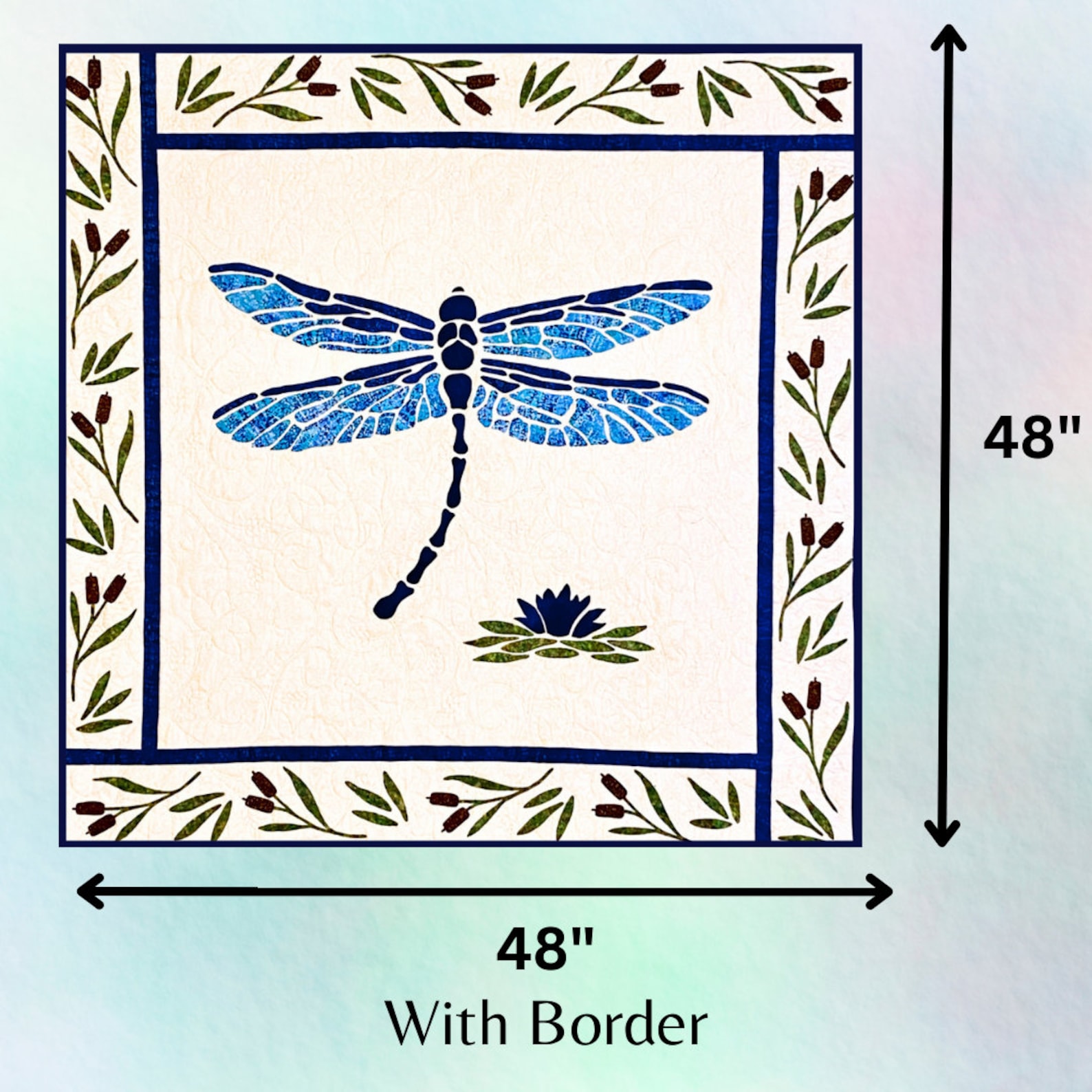 PDF Dragonfly Quilt Pattern | 48 X 48" | Easy Quilt Pattern | Beginner ...