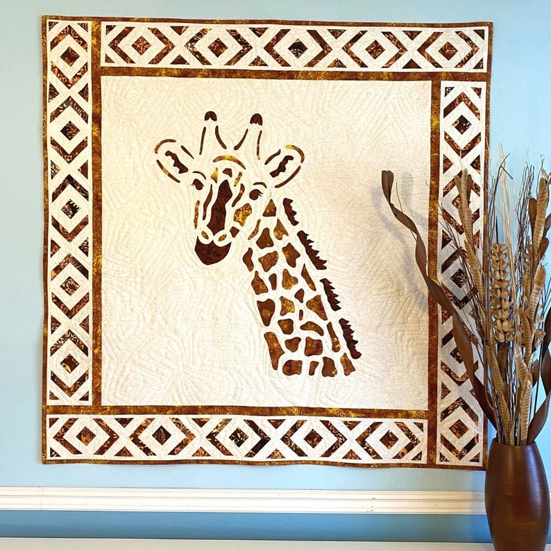 PDF Giraffe Quilt Pattern | Large Wall Hanging | Digital Pattern ...