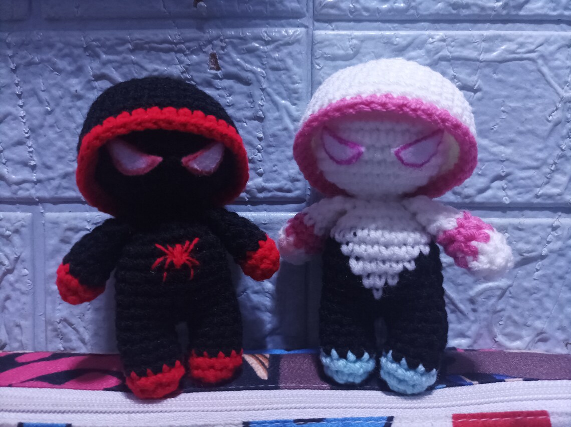 Spiderman Couple Black Spider Spider Gwen Stacy Crochet Doll Pattern ...