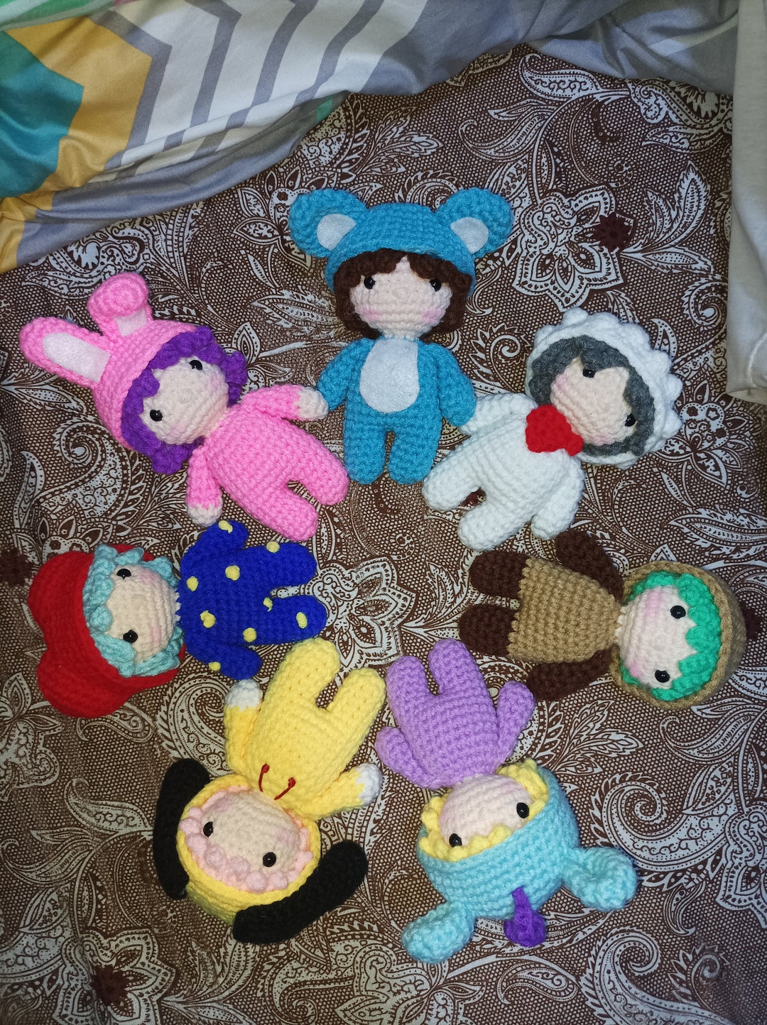 BTS X BT21 Characters Crochet Pattern Amigurumi RM Jin Suga Jhope Jimin ...