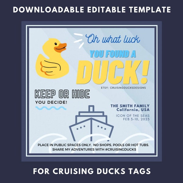 Oh What Luck Youve Found a Duck Tags - Etsy