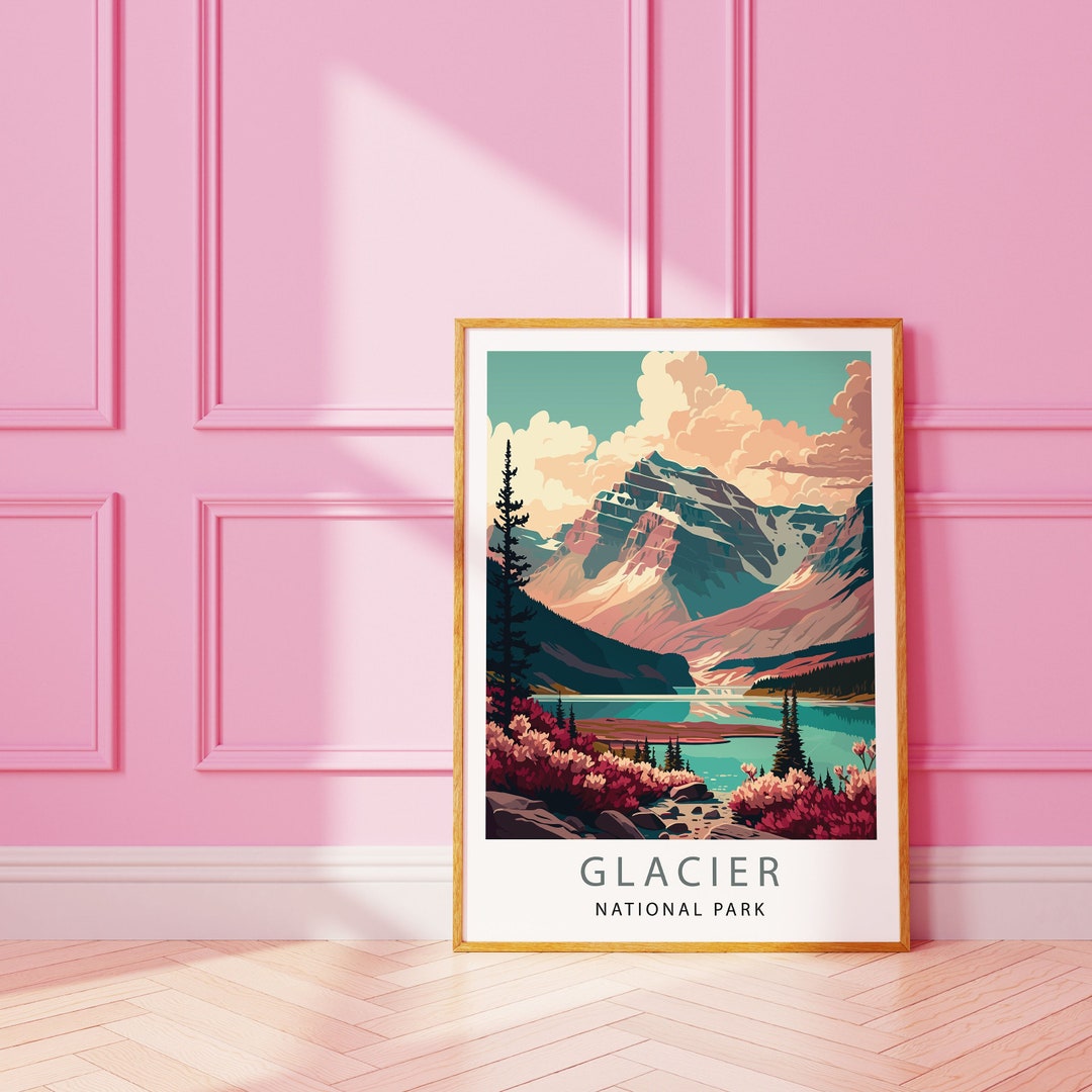 Glacier Print Glacier National Park Poster Printable Instant Download ...