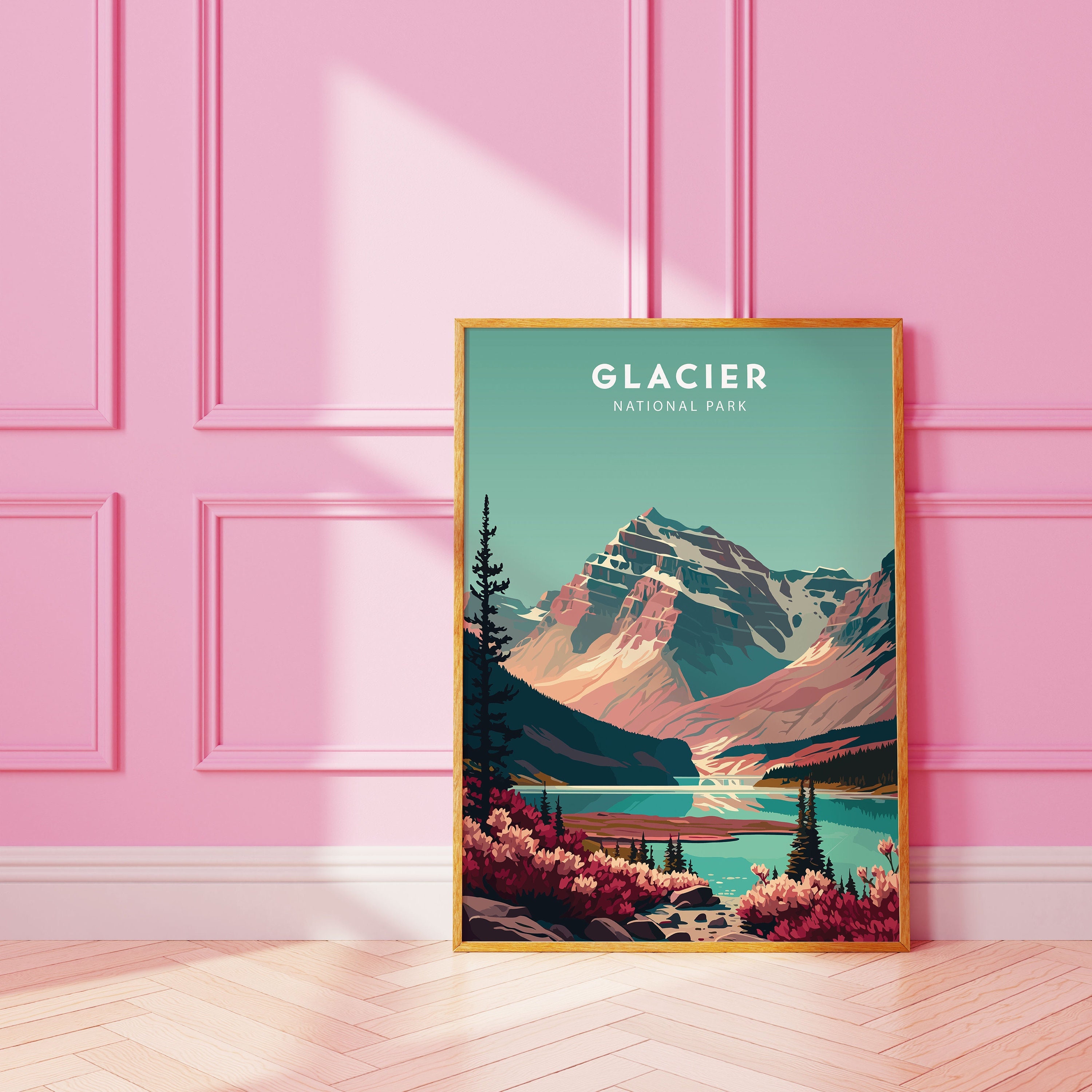 Glacier Print Glacier National Park Poster Printable Instant Download ...