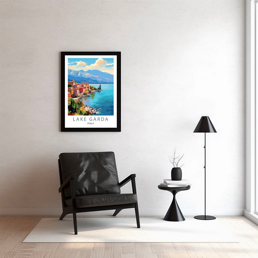 Lake Garda Print Lake Garda Poster V Art Italy Print Lake Garda Wall ...