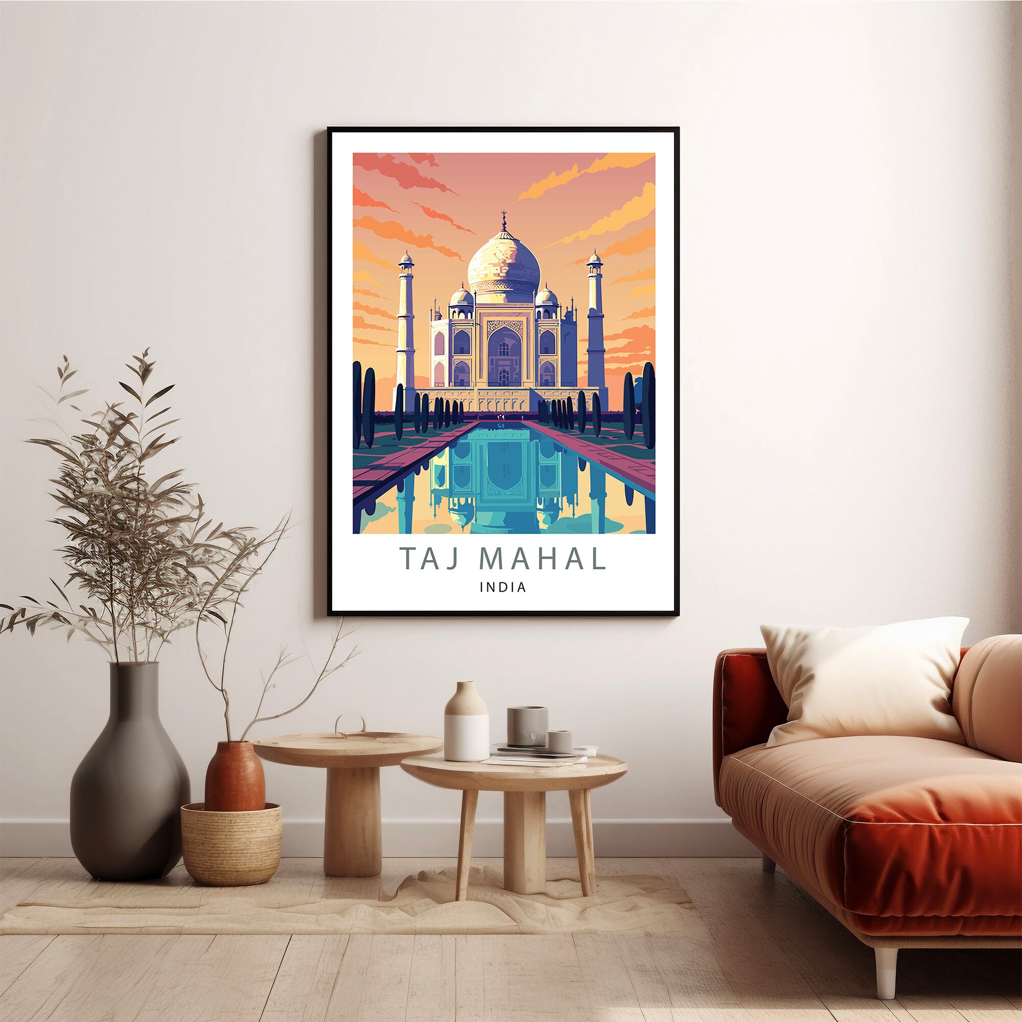 Taj Mahal Wall Art Taj Mahal Print India Print Taj Mahal - Etsy