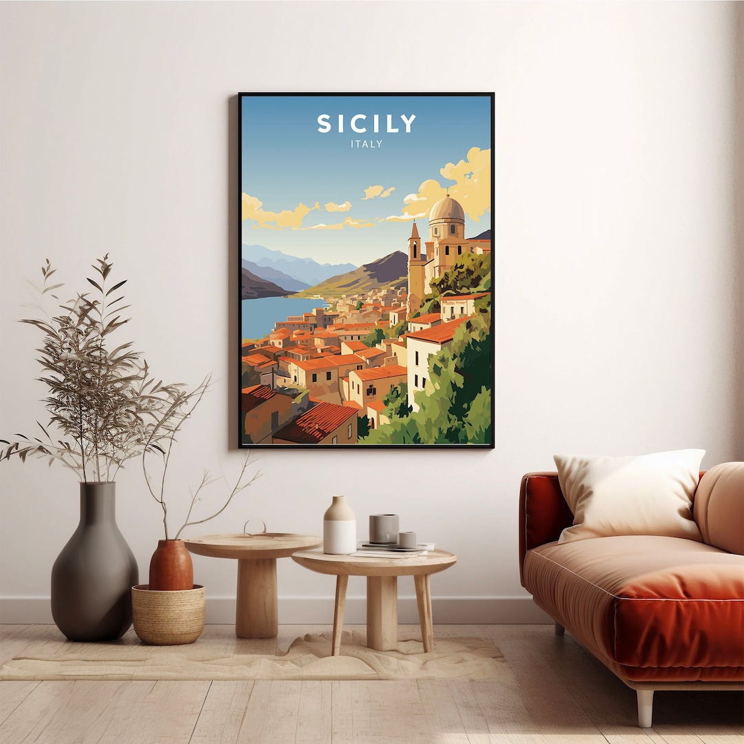 SICILY PRINT | Sicily Travel Poster | Sicily Poster | Sicily Wall ...