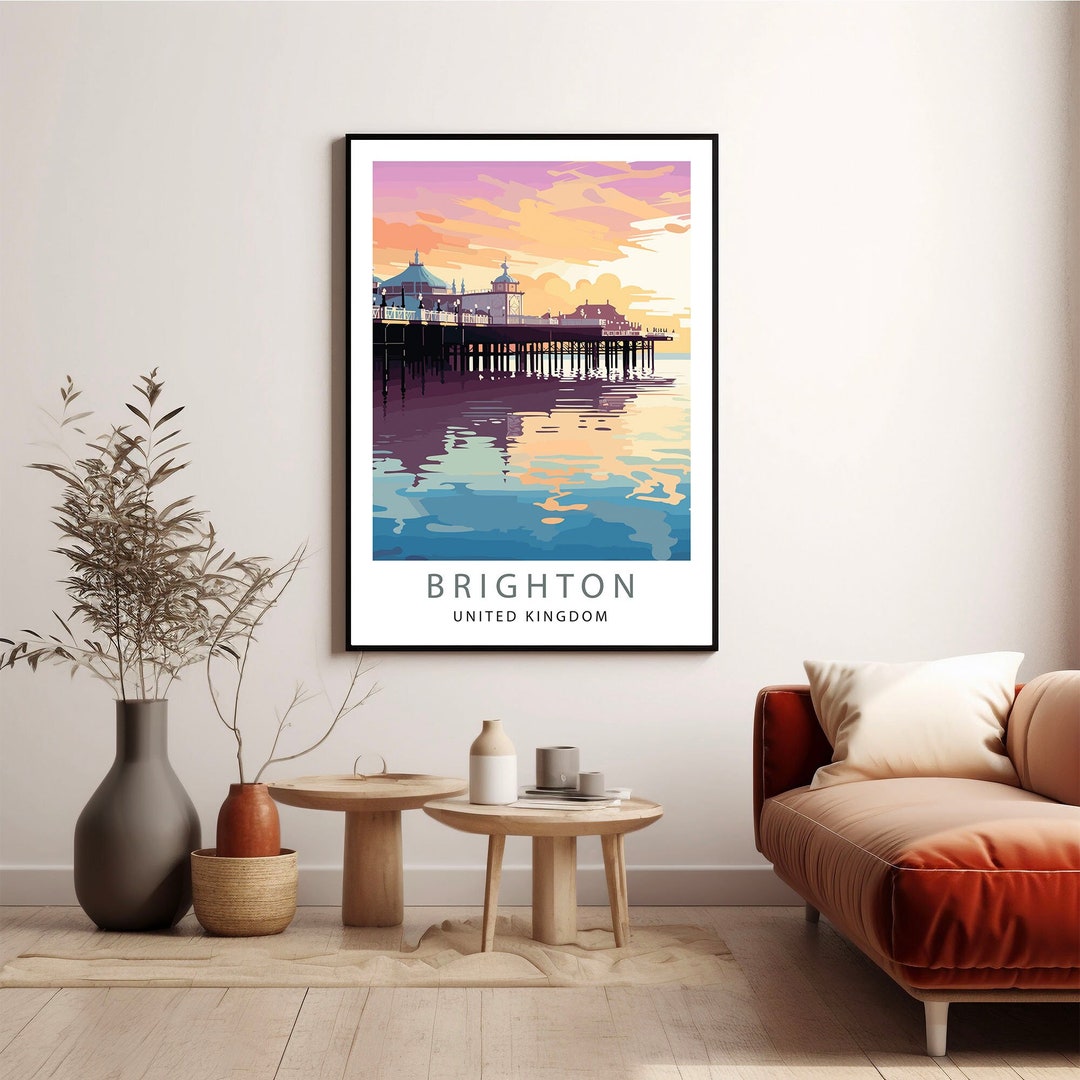 Brighton Print, Brighton Poster, Printable Instant Download, Brighton ...