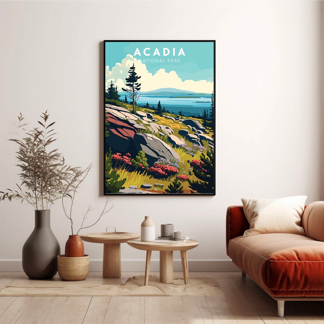 ACADIA National Park Poster, Printable Instant Download, Travel Art ...