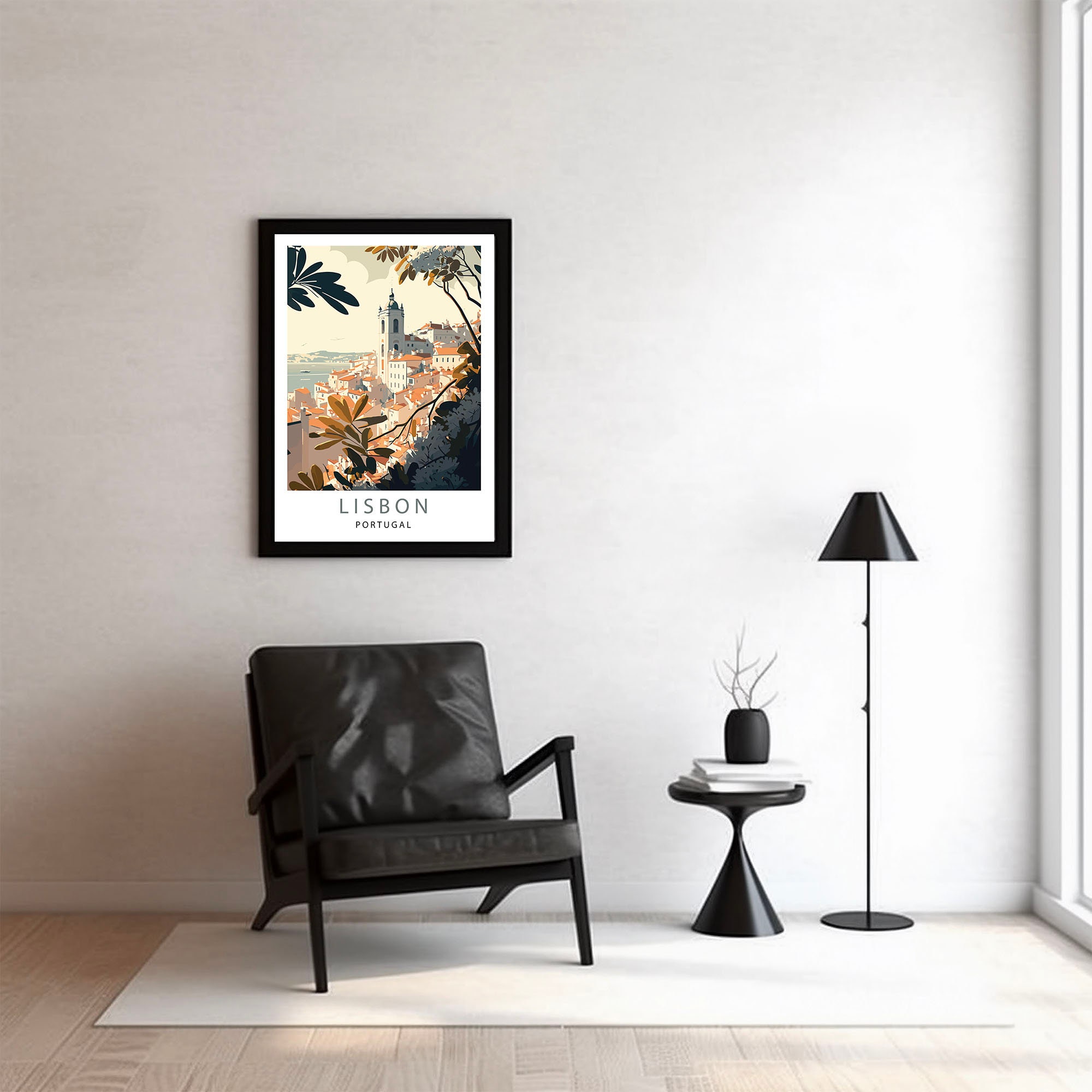 LISBON Poster, Printable Instant Download, LISBON Travel Art Print, Minimalist Digital Wall ...