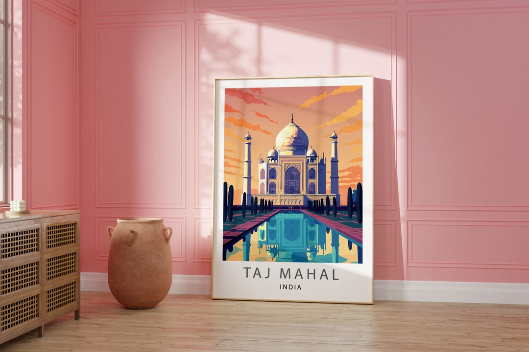 Taj Mahal Wall Art Taj Mahal Print India Print Taj Mahal Poster Taj ...