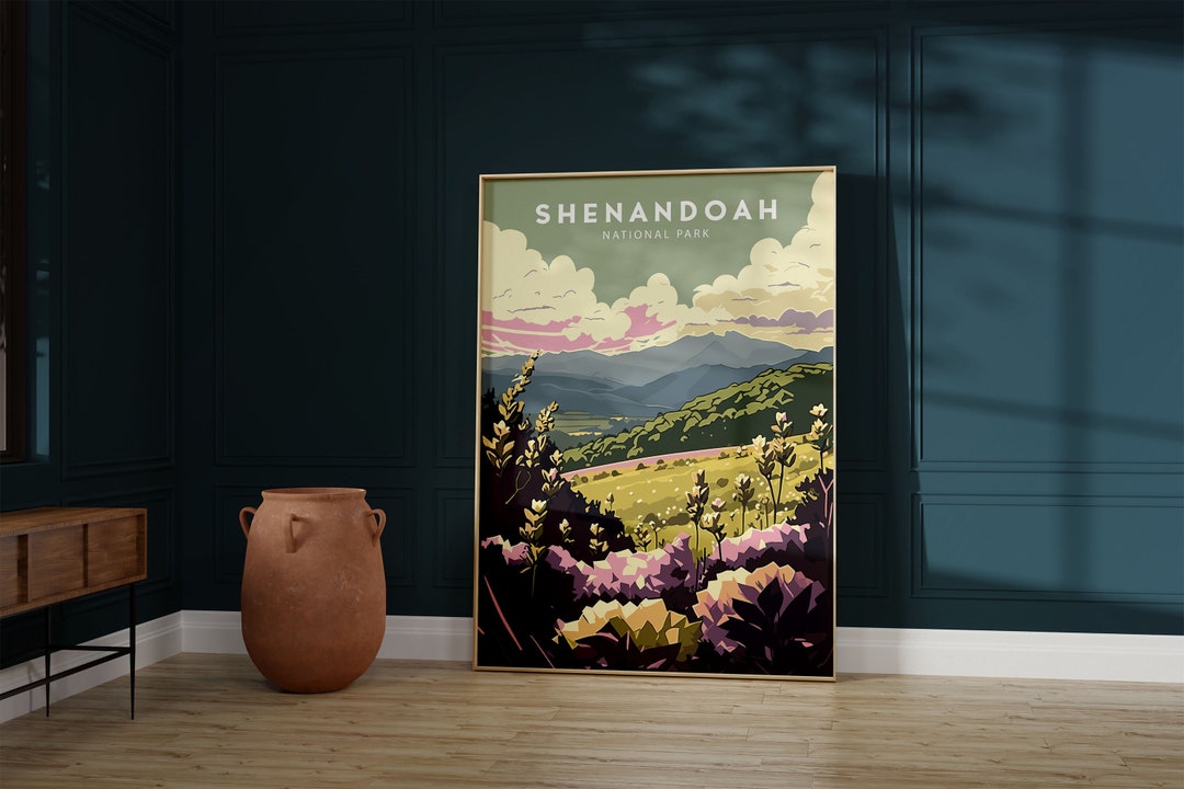 SHENANDOAH National Park Poster SHENANDOAH Print Minimalist Digital ...