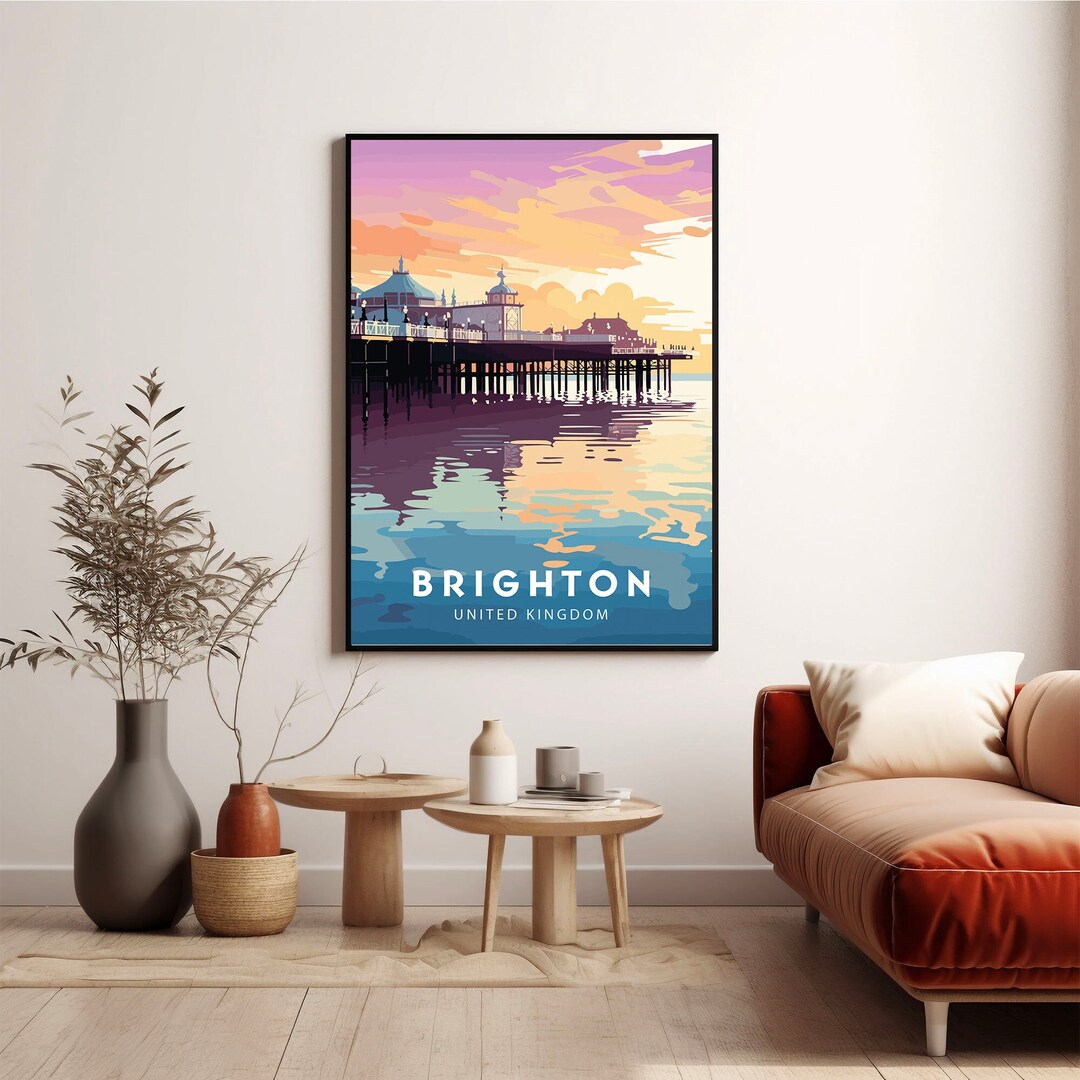 Brighton Print, Brighton Poster, Printable Instant Download, Brighton ...