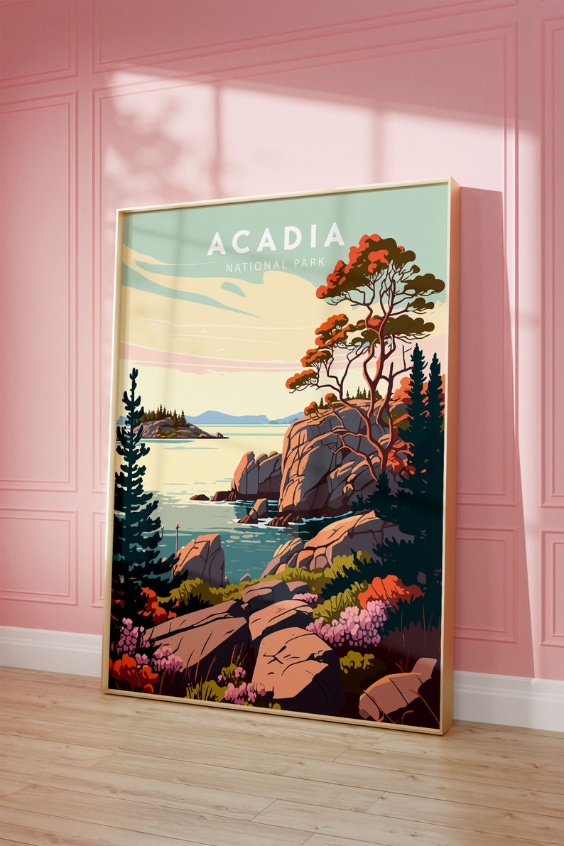 ACADIA National Park Poster Printable Instant Download Travel Art Print ...