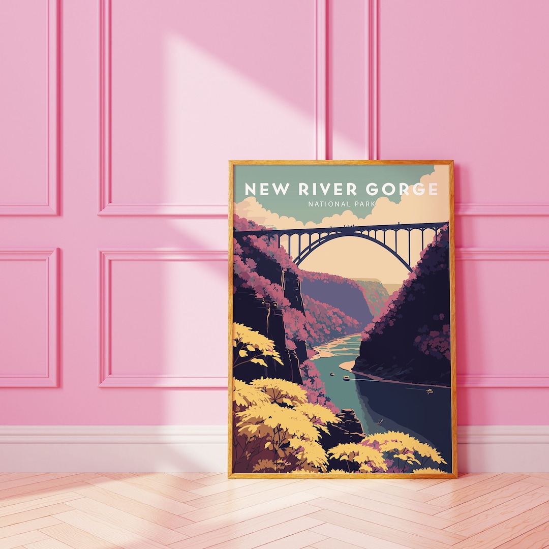 NEW RIVER GORGE National Park Poster New River Gorge Print Minimalist ...