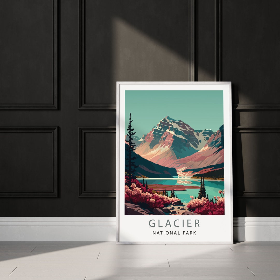 Glacier Print Glacier National Park Poster Printable Instant Download ...
