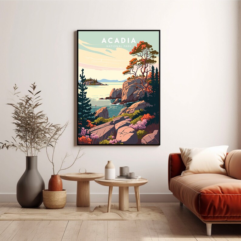 ACADIA National Park Poster Printable Instant Download Travel Art Print ...