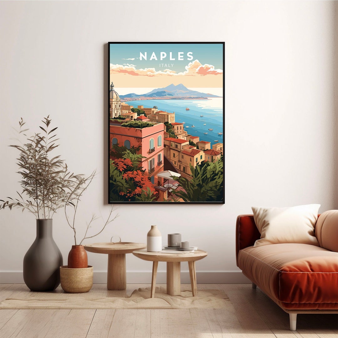 NAPLES Print NAPLES Travel Poster Naples Poster Italy - Etsy