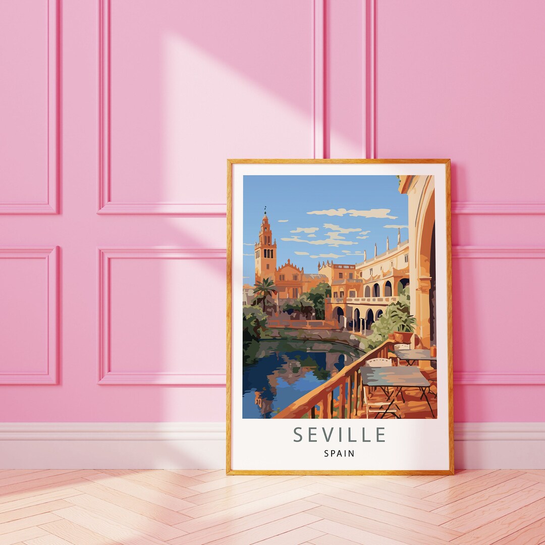 Seville Poster Spain Wall Art Print Spain Art Seville Travel Print ...