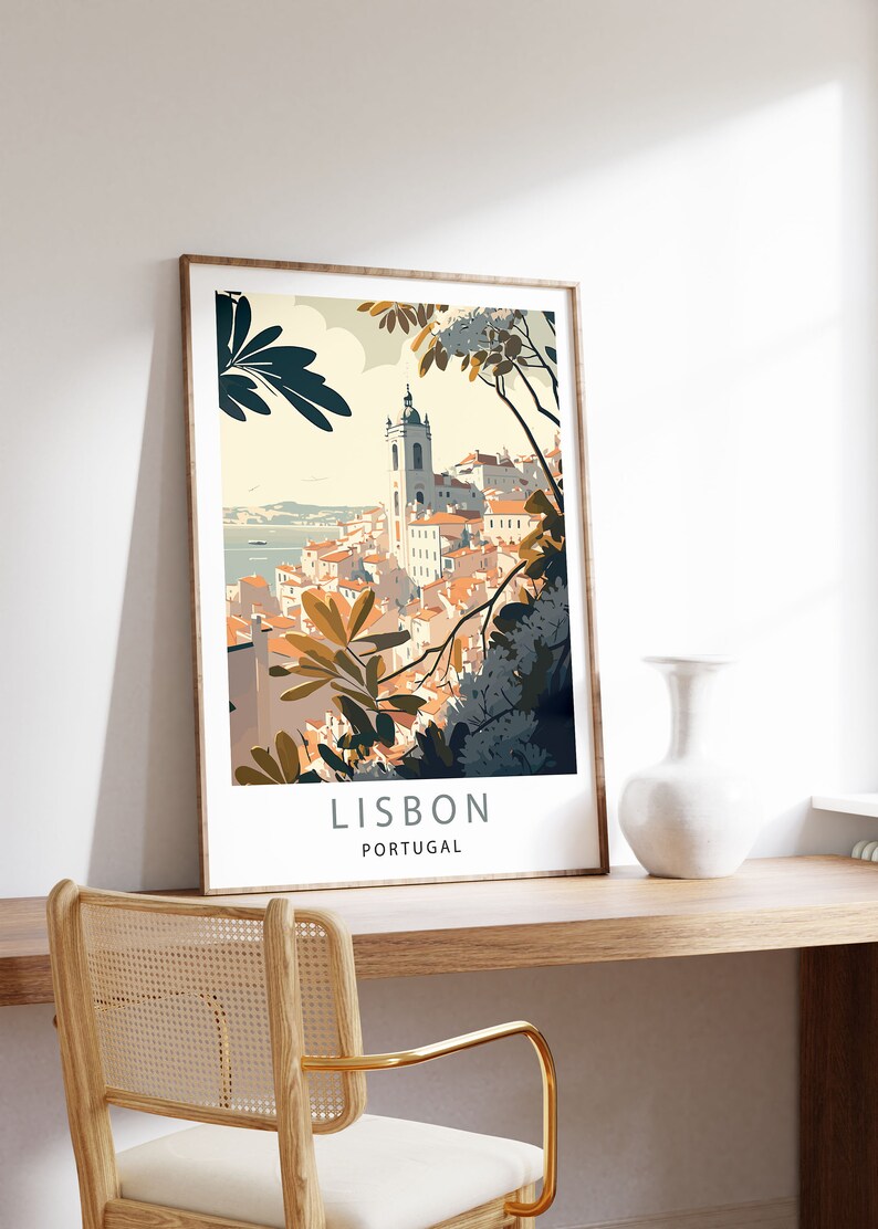 LISBON Poster, Printable Instant Download, LISBON Travel Art Print, Minimalist Digital Wall ...