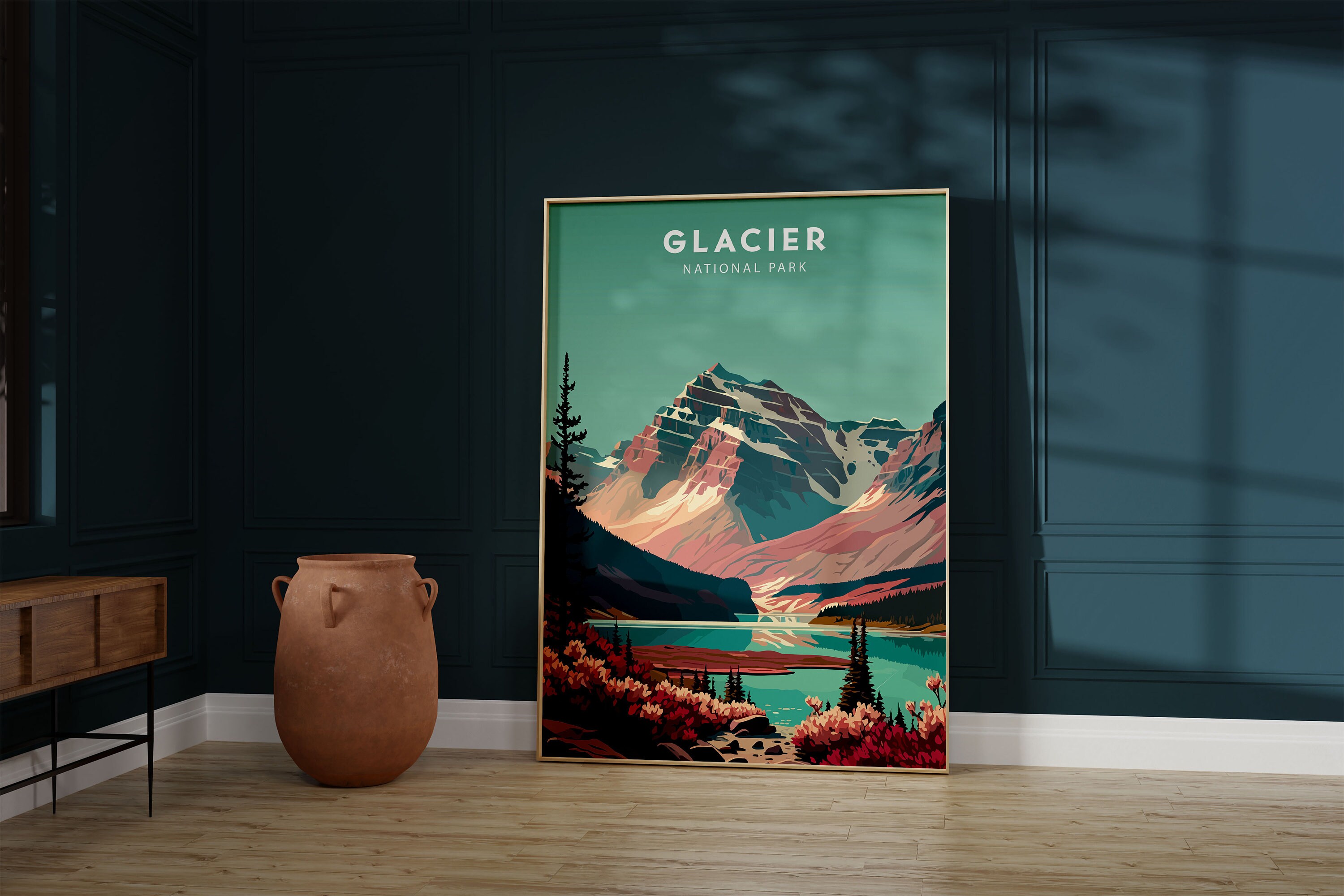 Glacier Print Glacier National Park Poster Printable Instant Download ...