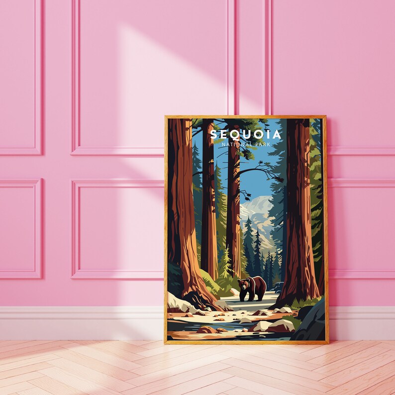 Sequoia National Park Print, Minimalist Wall Art (digital Download) - Etsy