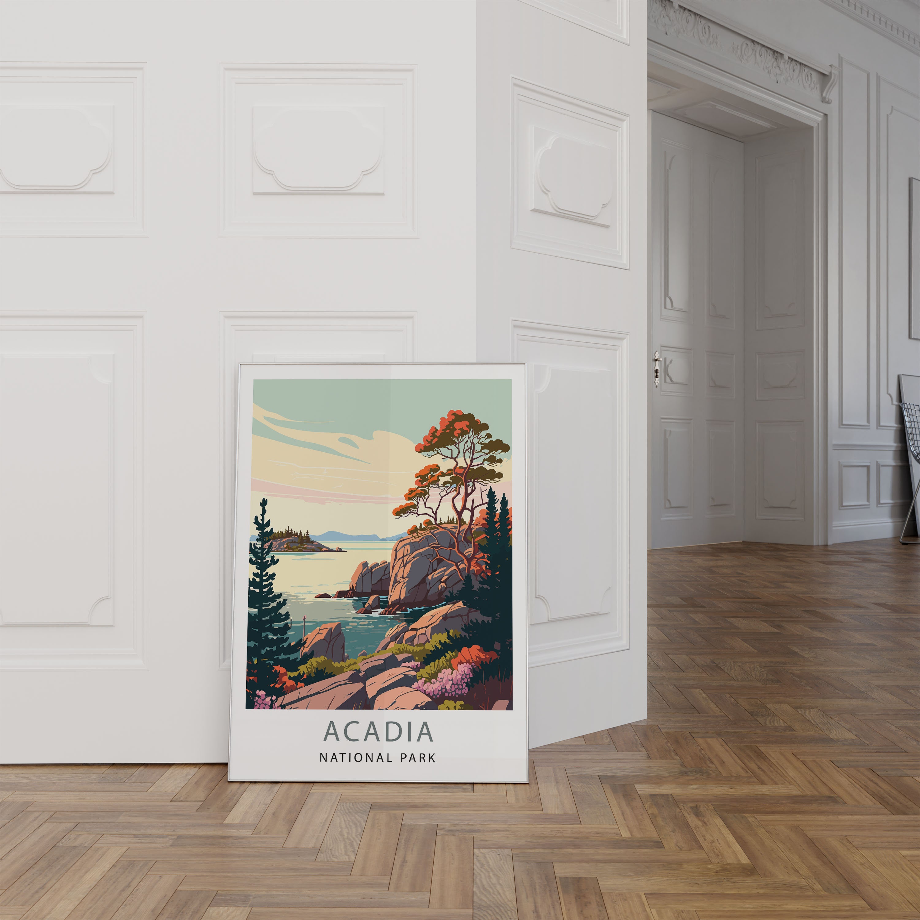 Acadia National Park Poster, Minimalist Travel Art (digital Download ...