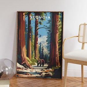 Sequoia Print Sequoia National Park Poster Printable Instant Download ...