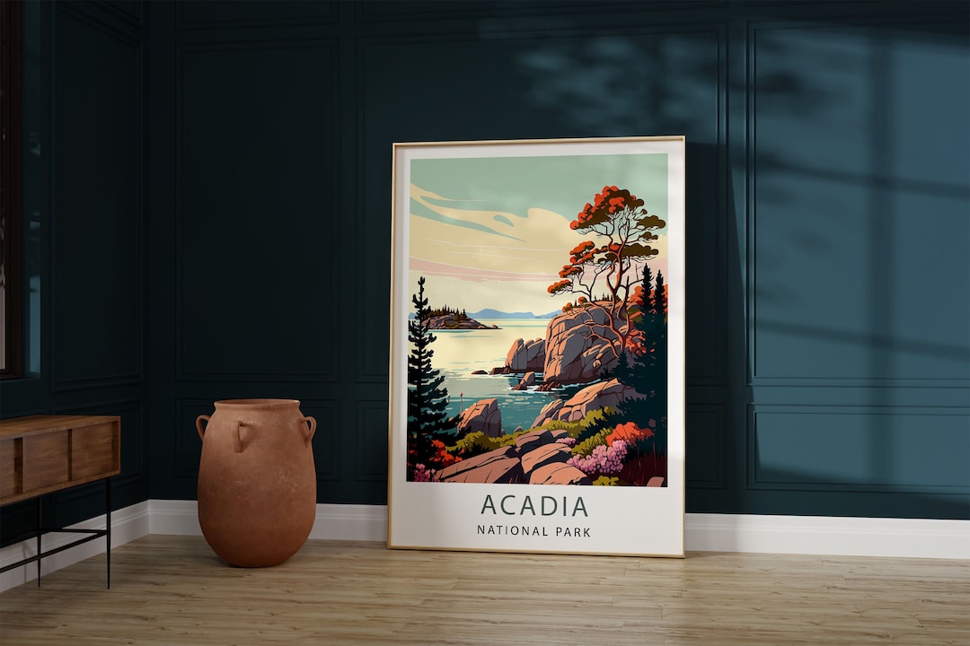 ACADIA National Park Poster Printable Instant Download Travel Art Print ...