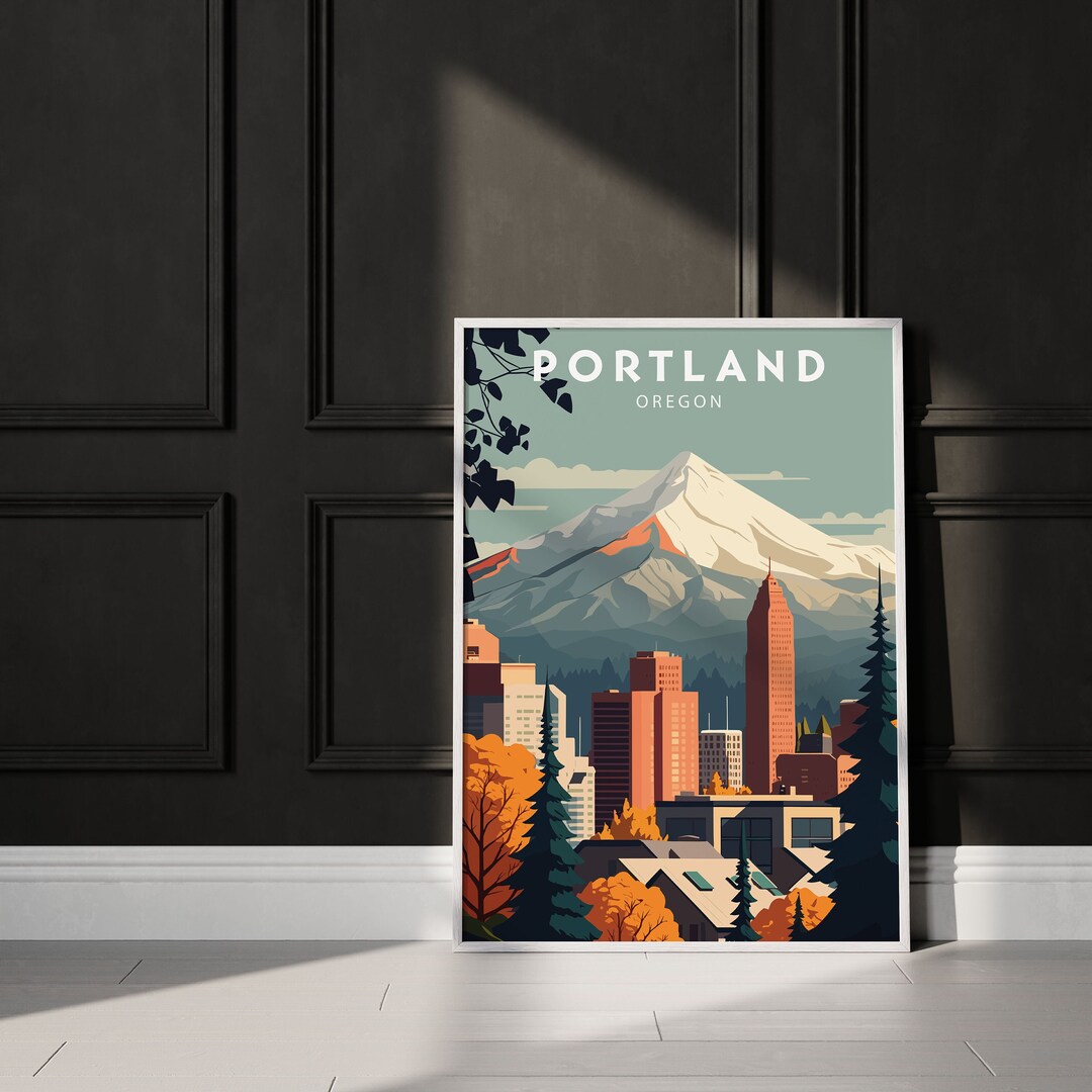 PORTLAND Travel Print, OREGON Poster, Oregon Print, Printable Instant ...