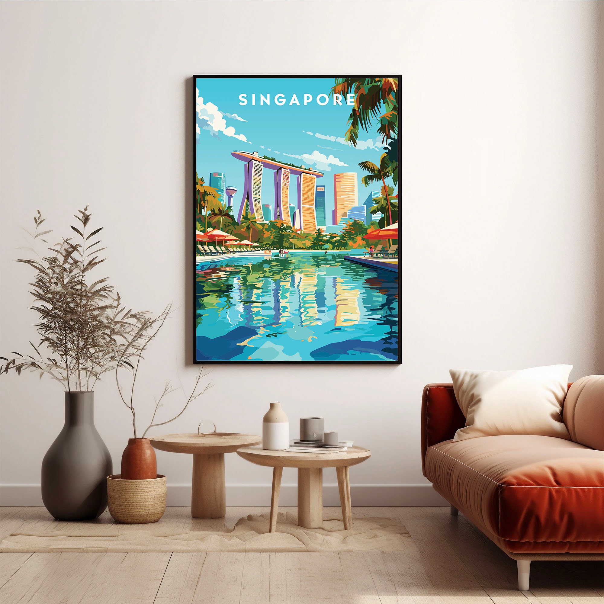 Singapore Print Singapore Poster Singapore Art Print Singapore Wall Art ...
