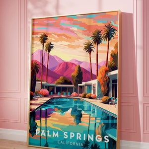 Palm Springs Print Palm Springs Poster Palm Springs Wall Art Palm ...