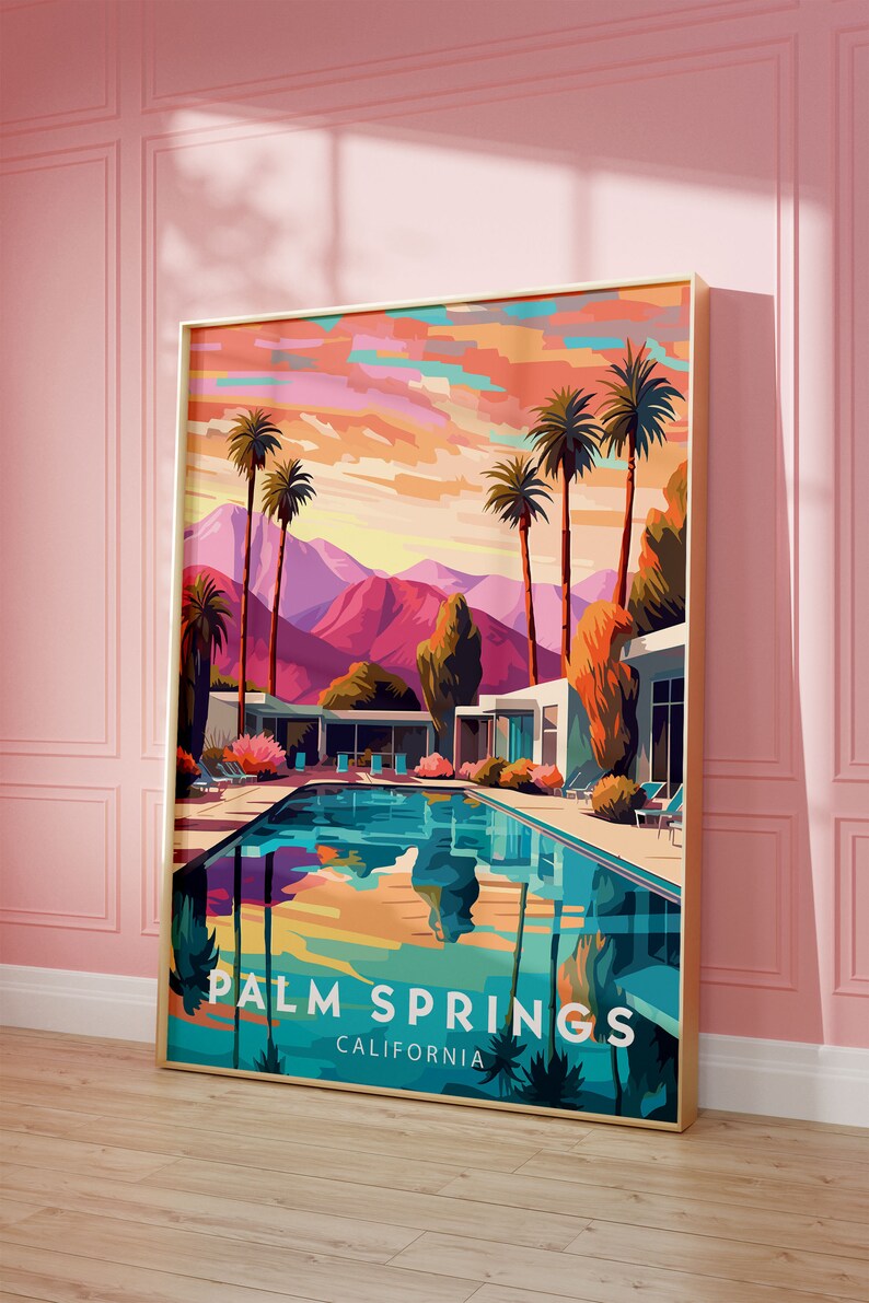 Palm Springs Print Palm Springs Poster Palm Springs Wall Art Palm