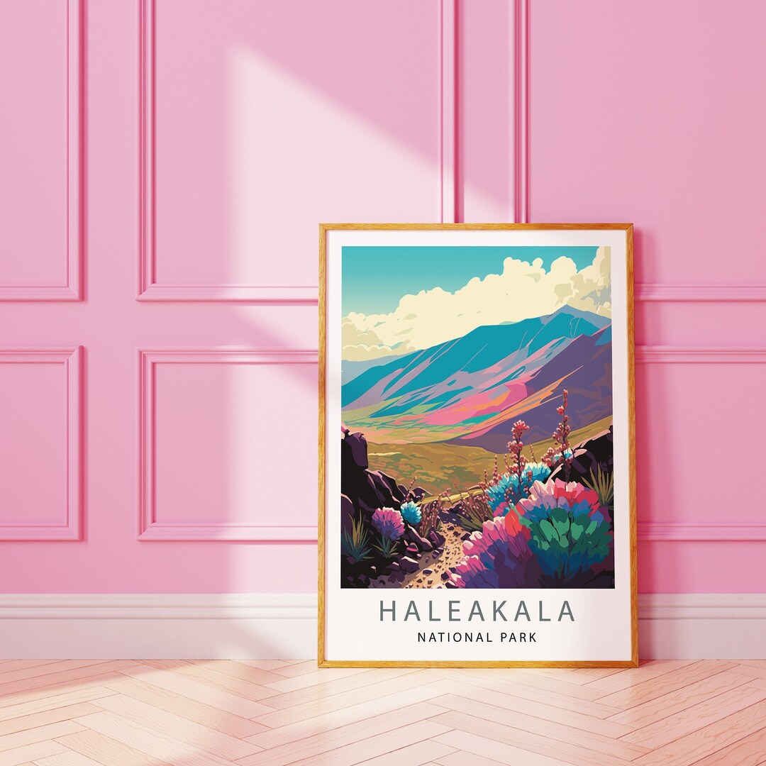 HALEAKALA National Park Poster Haleakala Print Minimalist Digital Wall Artwork Haleakala Wall ...