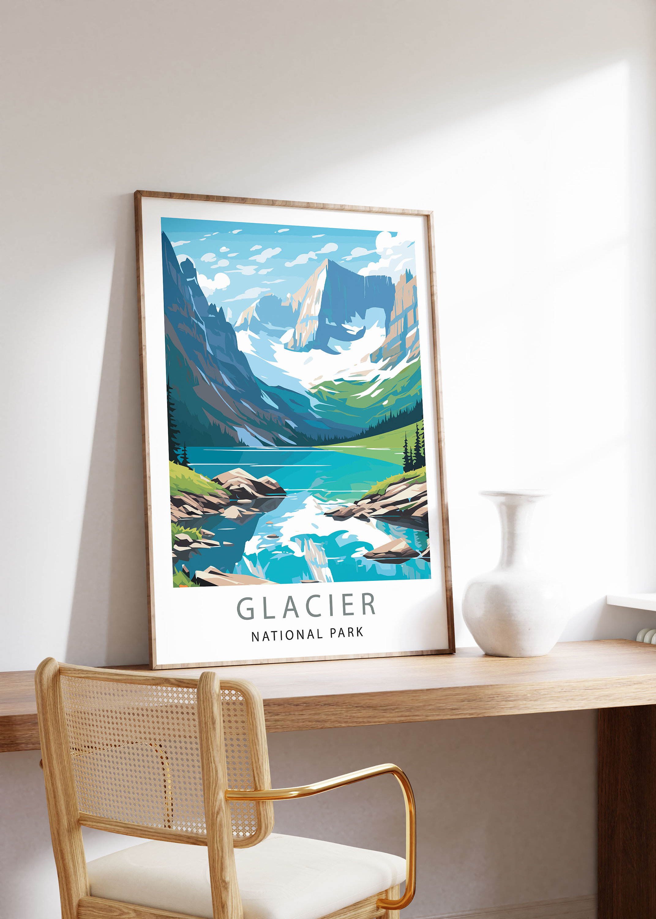 Glacier Print, Glacier National Park Poster, Printable Instant Download ...