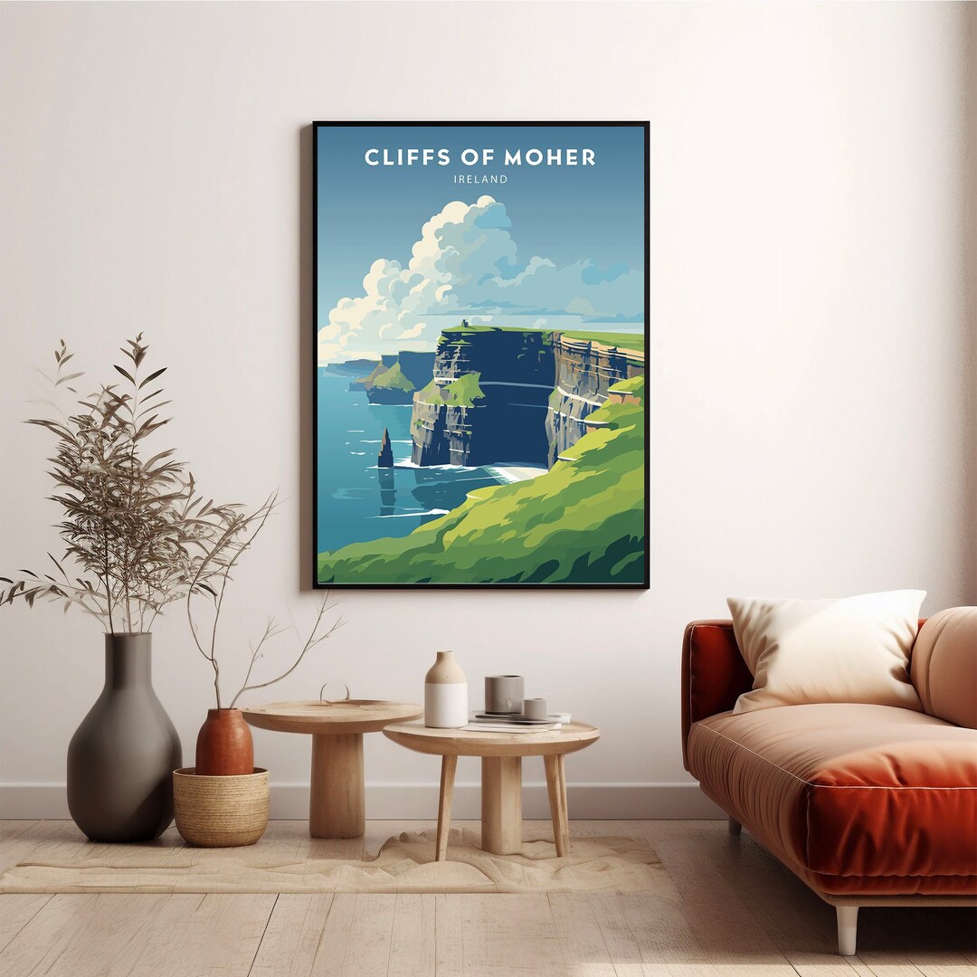 Cliffs of Moher Print | Ireland Travel Print | Cliffs of Moher Poster ...