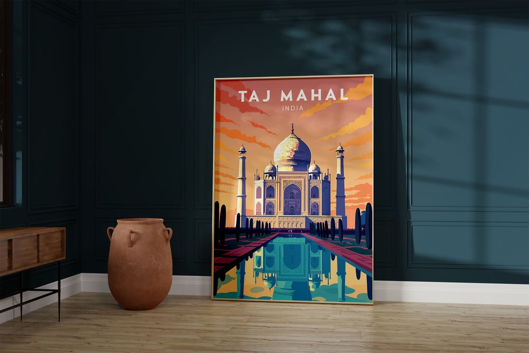 Taj Mahal Wall Art Taj Mahal Print India Print Taj Mahal Poster Taj ...