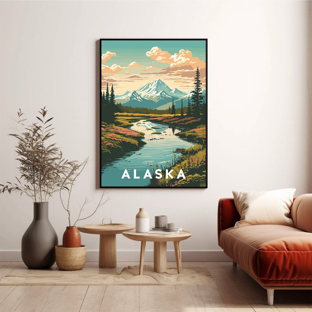 ALASKA Poster | Alaska Print | ALASKA Art | Alaska Travel Poster ...