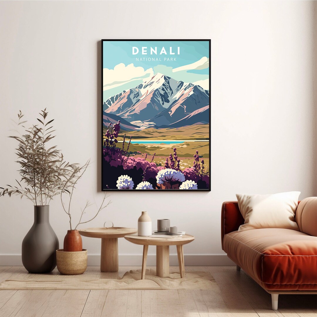 DENALI National Park Poster, Printable Instant Download, Travel Art ...