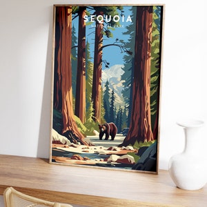 Sequoia Print Sequoia National Park Poster Printable Instant Download ...