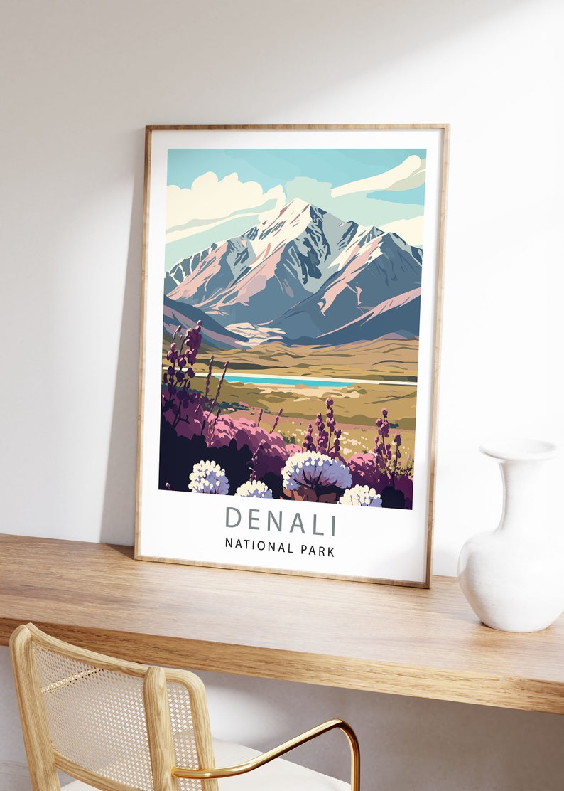 DENALI National Park Poster, Printable Instant Download, Travel Art ...