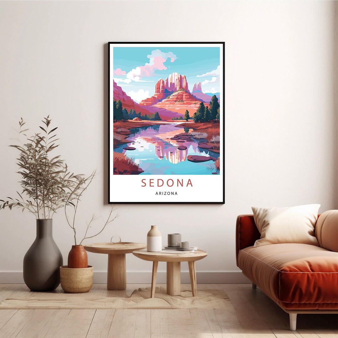 SEDONA Poster Wall Art Print | ARIZONA US Wall Art | Travel Poster ...