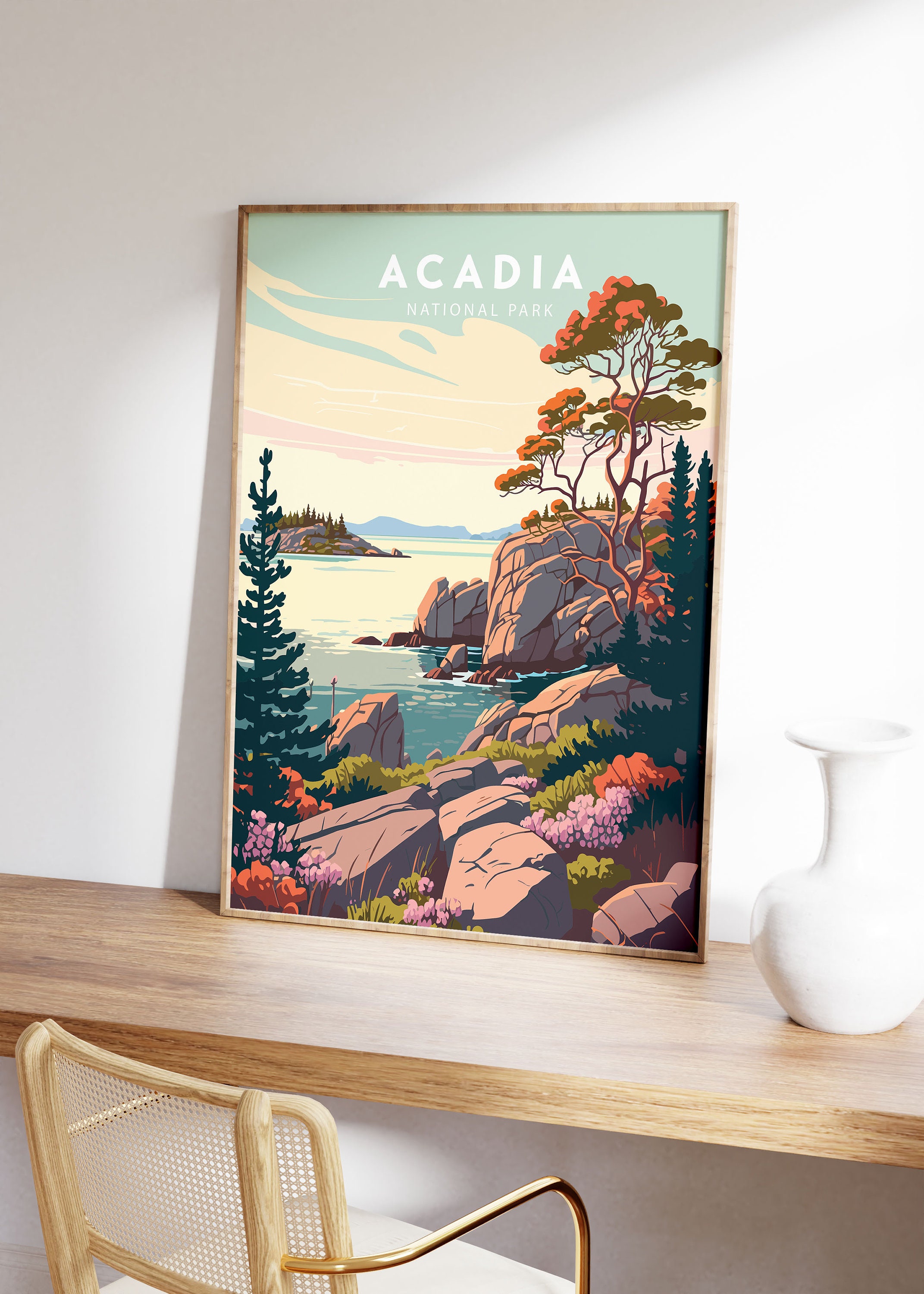ACADIA National Park Poster Printable Instant Download Travel Art Print ...