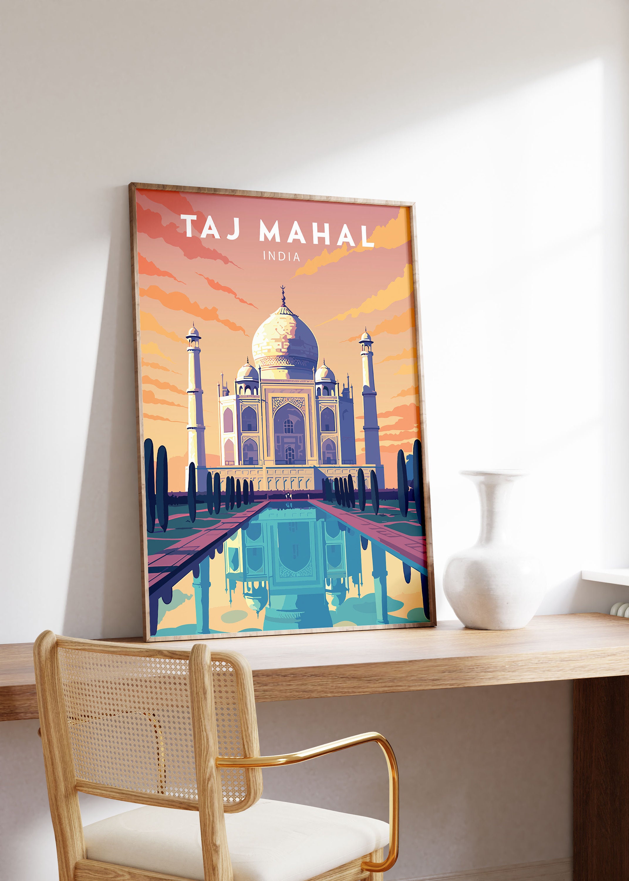 Taj Mahal Wall Art Taj Mahal Print India Print Taj Mahal - Etsy