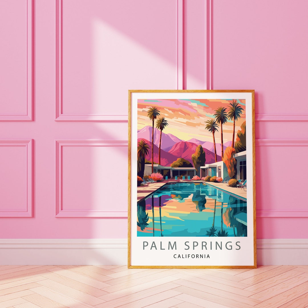 Palm Springs Print Palm Springs Poster Palm Springs Wall Art Palm ...