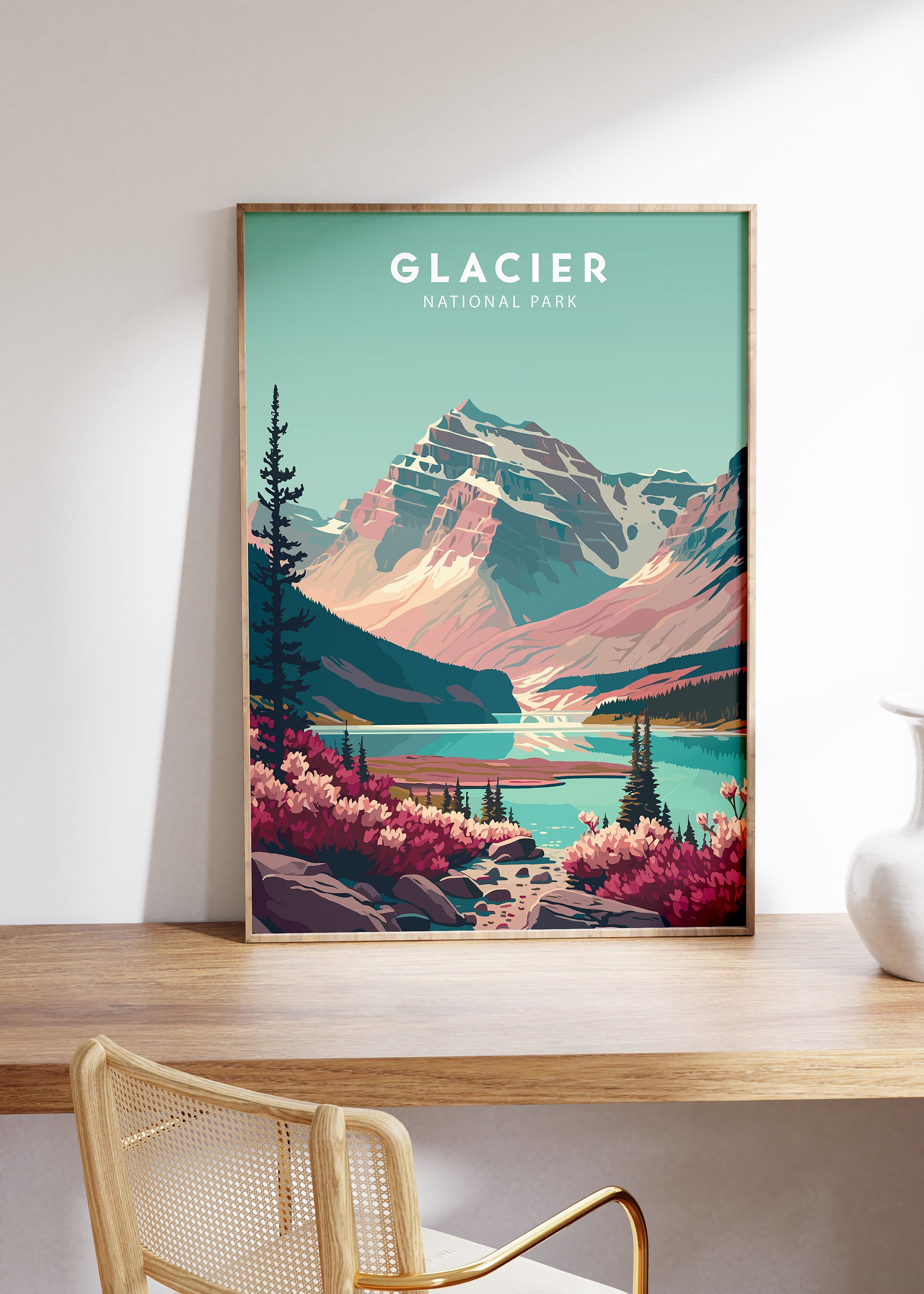 Glacier Print Glacier National Park Poster Printable Instant Download ...